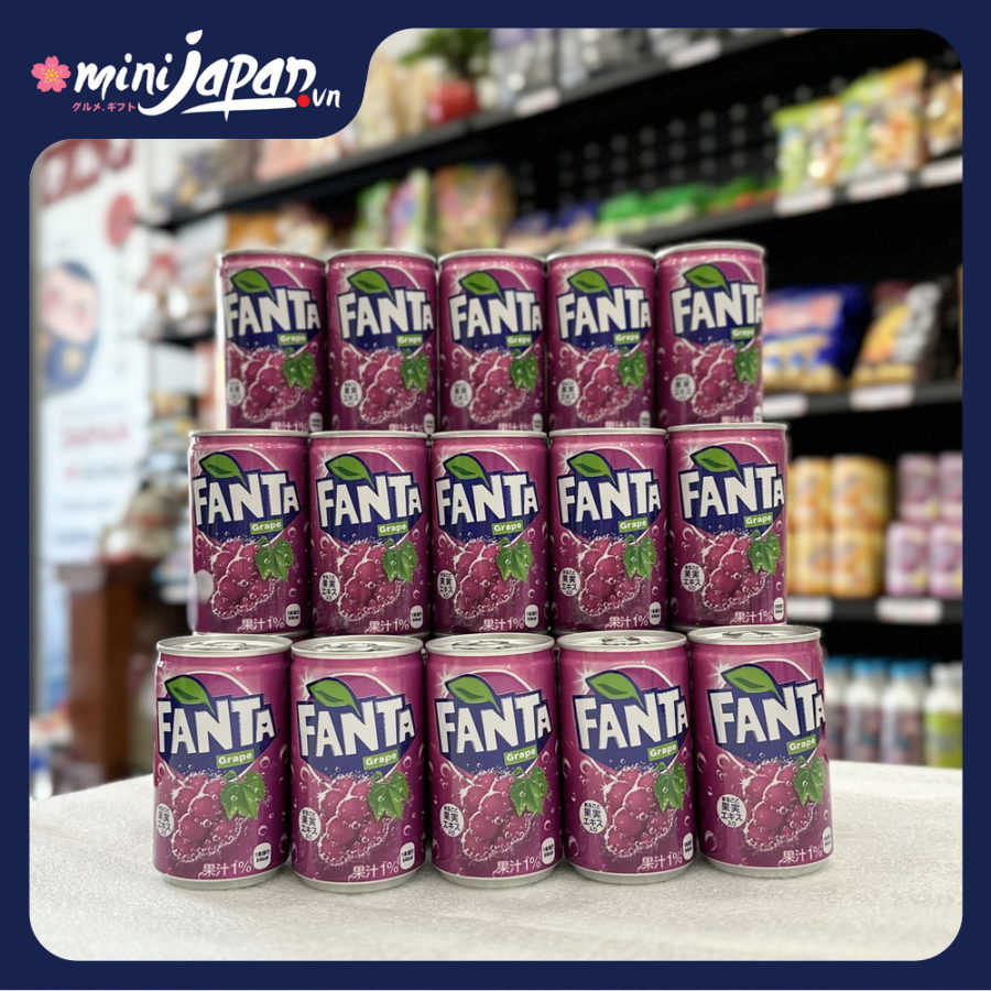 Thùng 30 lon nước ngọt giải khát có gas Fanta mini vị nho 160ml - Mini Japan Store - Hồ Chí Minh